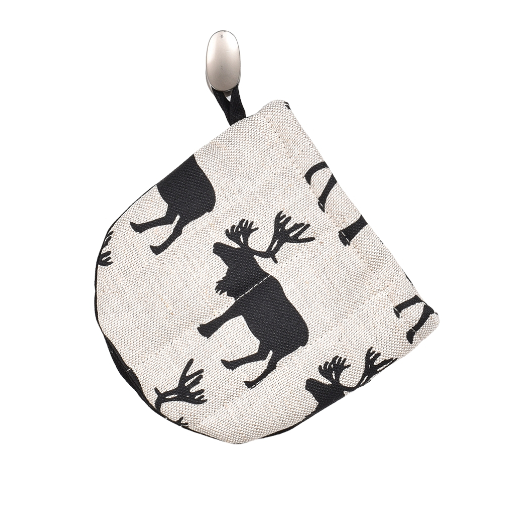 Mini mitten Black deer | Linen By Linas
