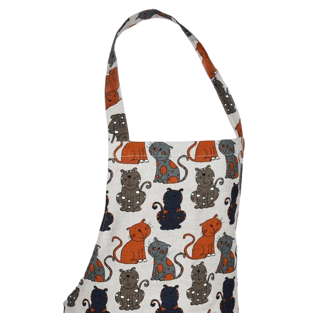 Apron Dark cats | Linen By Linas
